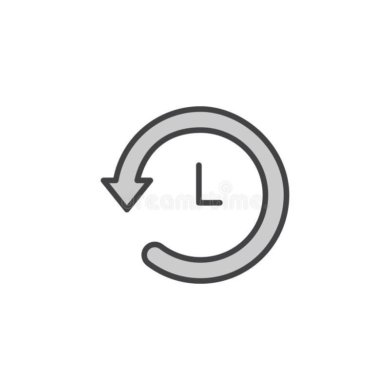 History Icon in Colored Version Stock Vector - Illustration of isolated ...