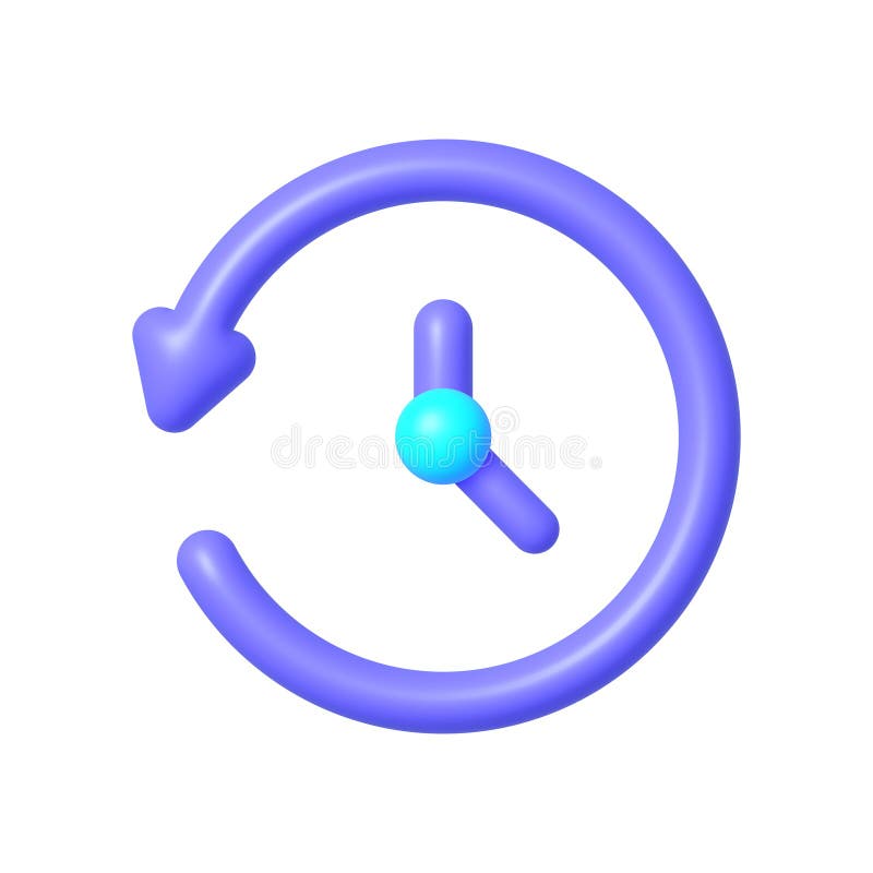 History Icon, Time Back, Clock with Arrow Around Icon Stock ...
