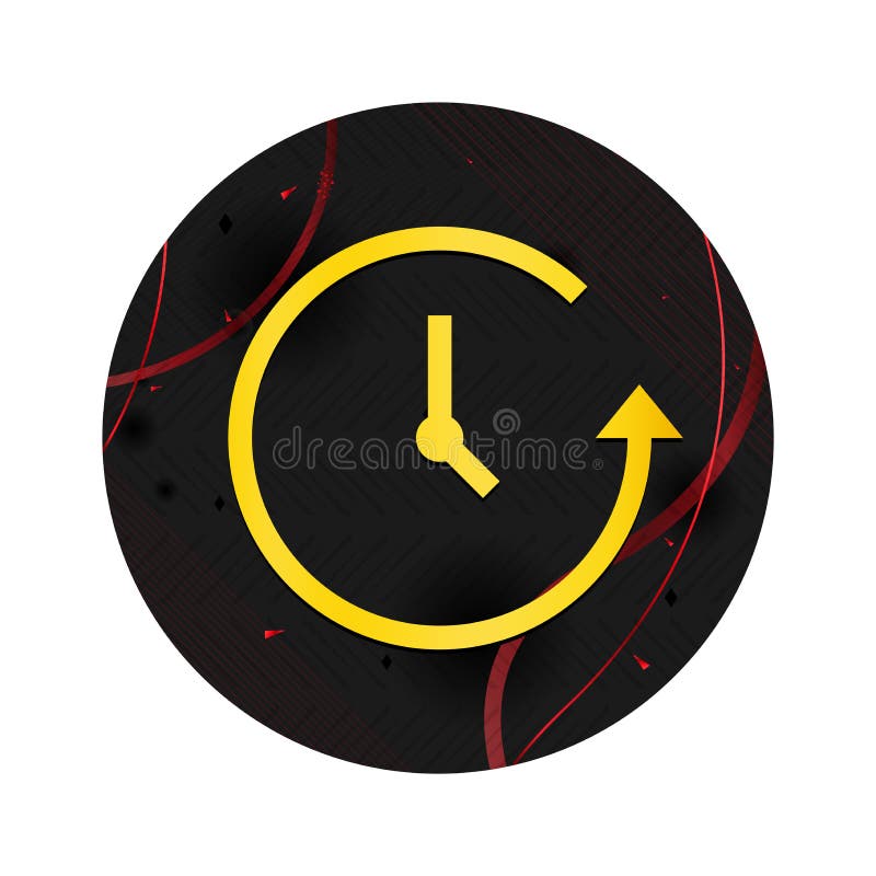 History Icon Elegant Black Round Button Stock Vector - Illustration of ...