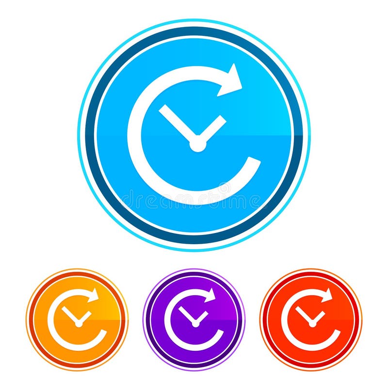 History Icon Glossy Round Buttons Illustration Stock Vector ...