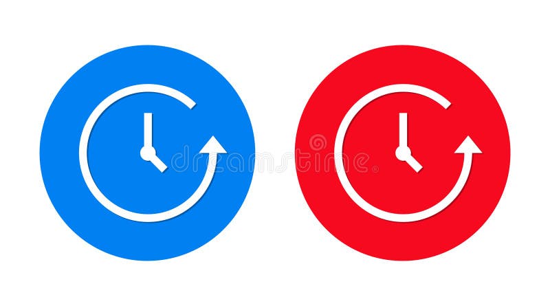 History Icon Flat Trendy Round Button Set Stock Vector - Illustration ...