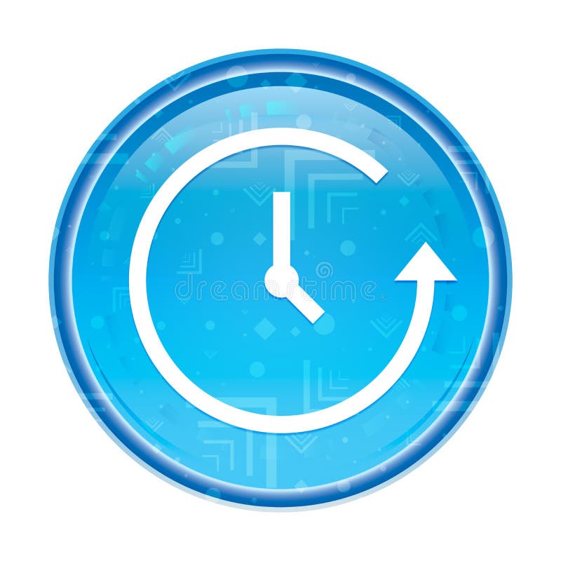 History Icon Magical Glassy Sunburst Blue Button Sky Blue Background ...