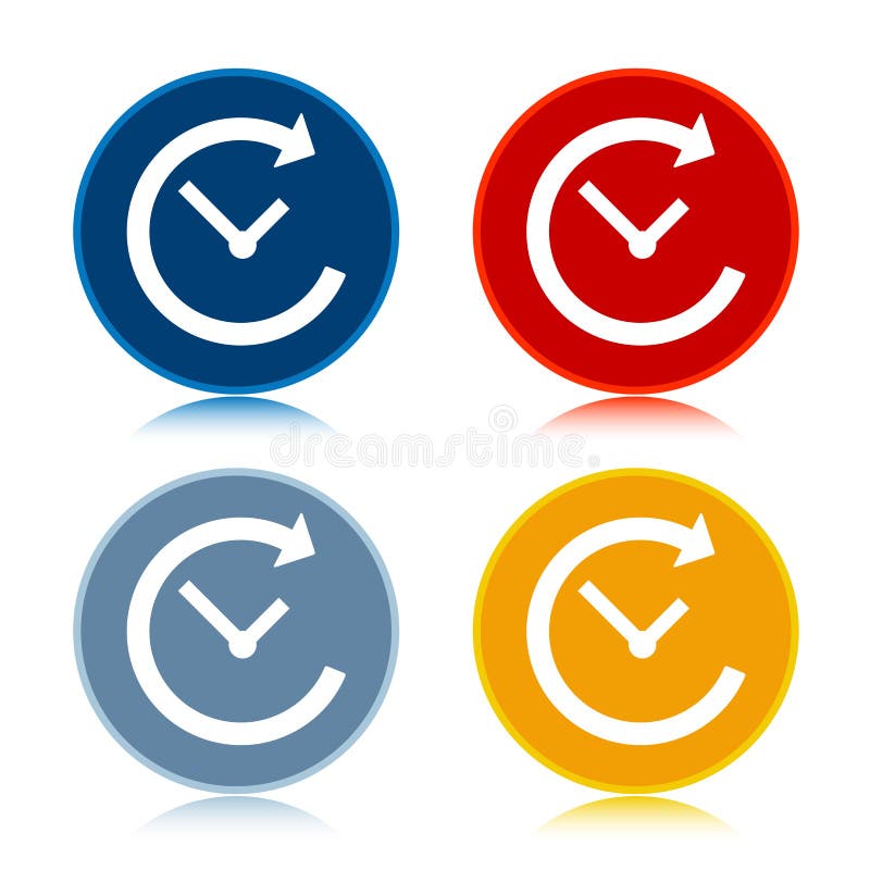 History Icon Glassy Green Round Button Illustration Stock Vector ...