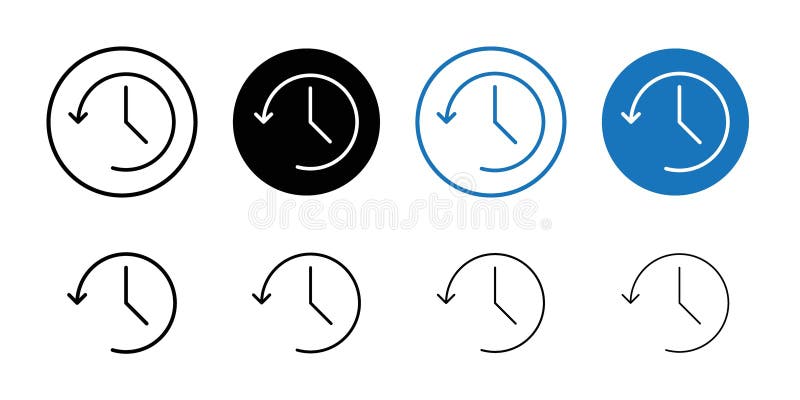 History Icon Simple Outline Vector Logo Stock Vector - Illustration of ...