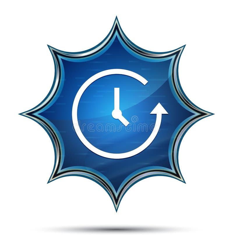 History Icon Magical Glassy Sunburst Blue Button Stock Illustration ...