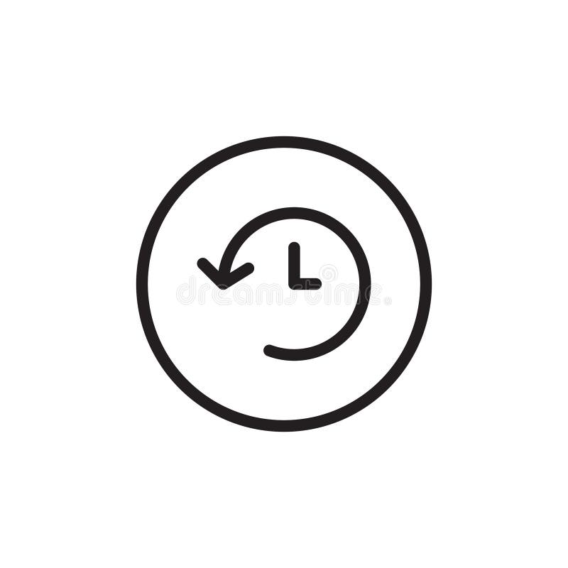 History Icon Outline Vector for Web Ui Stock Vector - Illustration of ...