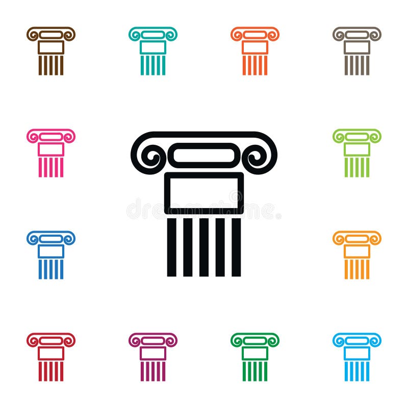 History Icon. Pillar Vector Element Can Be Used for Pillar, History ...
