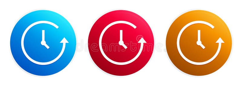 History Icon Premium Trendy Round Button Set Stock Vector ...