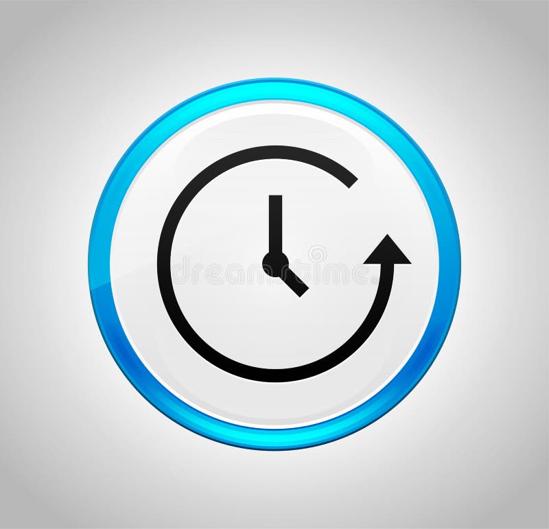 History Icon Round Blue Push Button Stock Illustration - Illustration ...