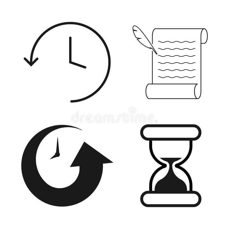 History icon vector stock illustration. Illustration of retrospection ...