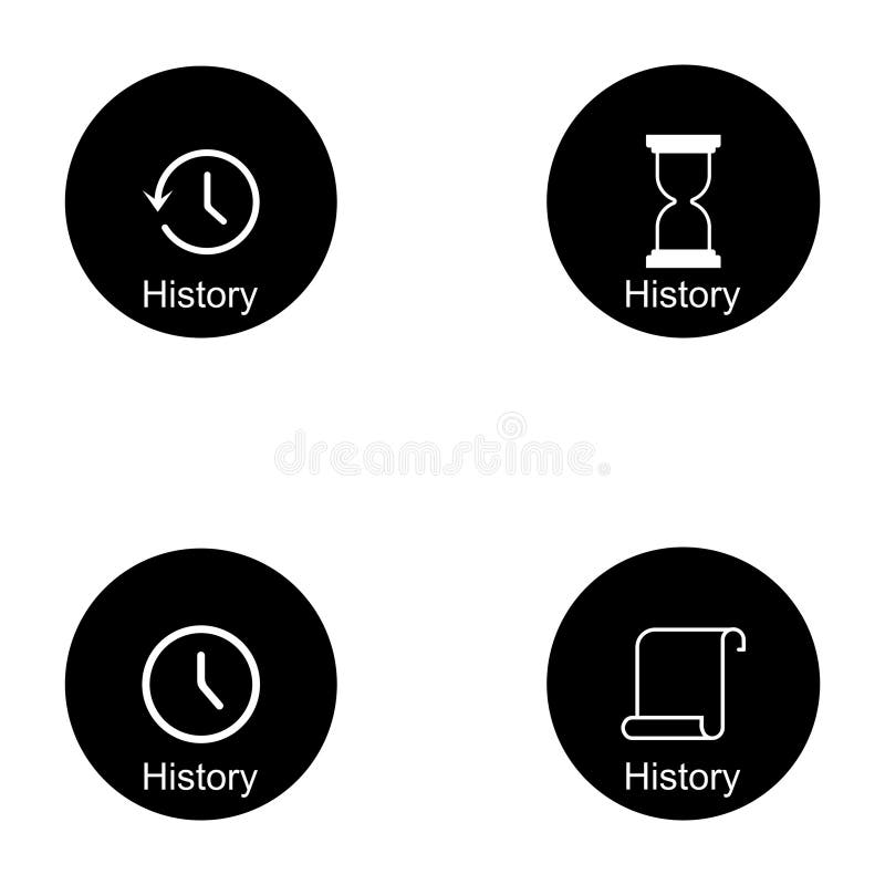 History icon vector stock illustration. Illustration of arrow - 289806466