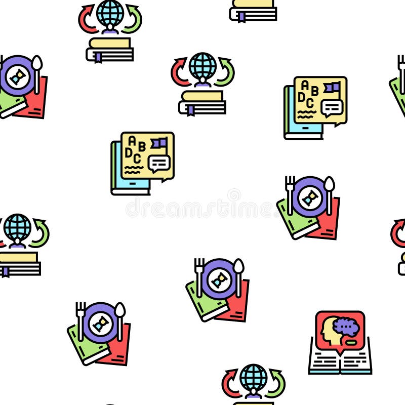 History Learn Educational Lesson Vector Seamless Pattern Stock Vector ...