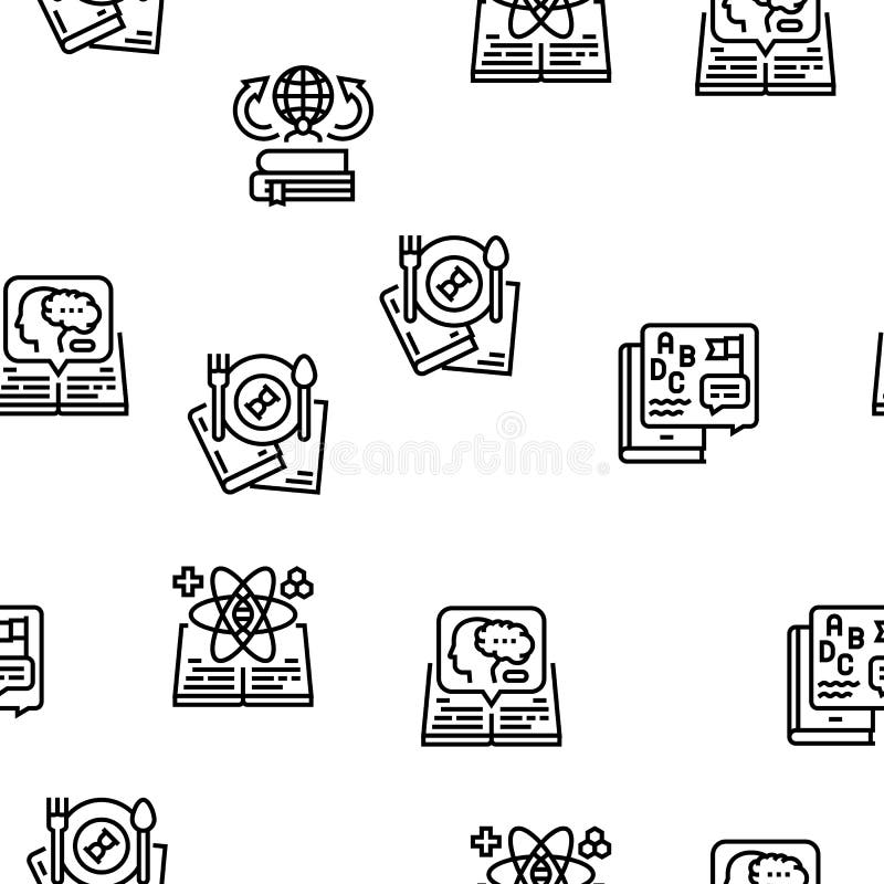 History Learn Educational Lesson Vector Seamless Pattern Stock Vector ...