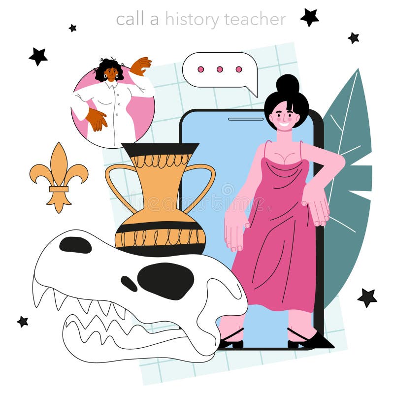 History Lesson Online Service or Platform. History School Class Stock ...