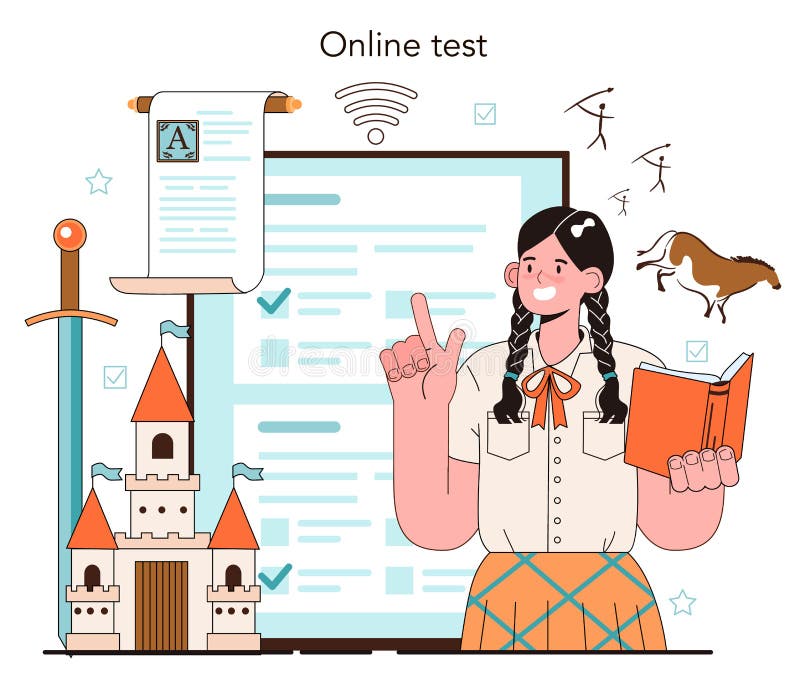 History Lesson Online Service or Platform. History School Subject Stock ...