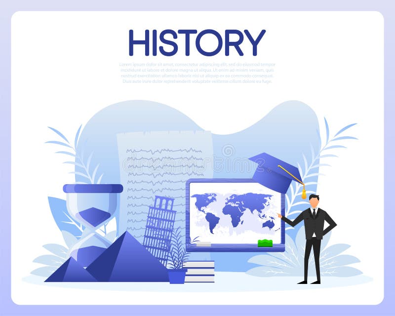 History Lesson. History School Subject. Vector Illustration. Stock ...