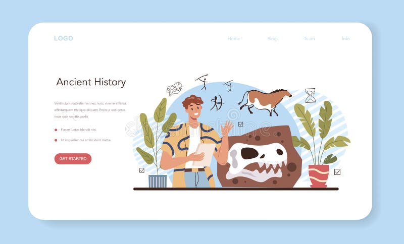 History Lesson Web Banner or Landing Page. History School Subject Stock ...