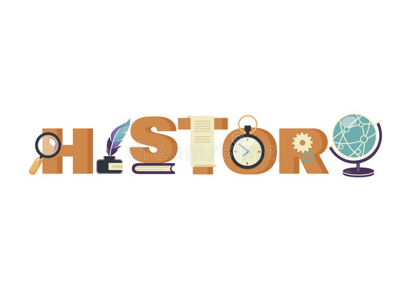 World History Concept. Vector Illustration Decorative Design Stock ...