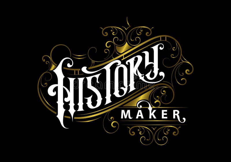 History - Custom Calligraphy Text Stock Vector - Illustration of ...