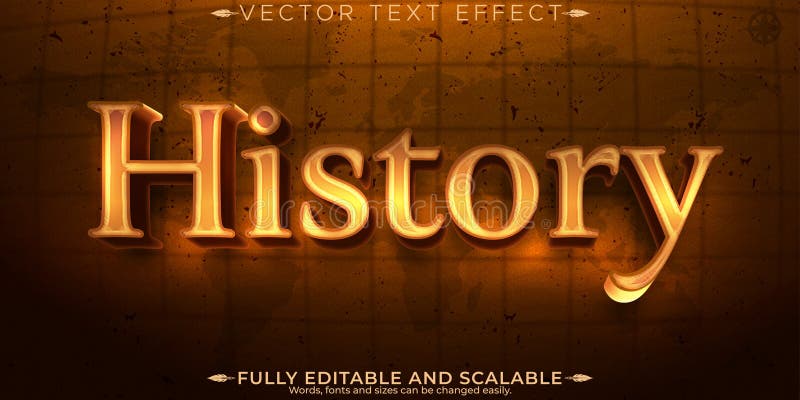 History Old Text Effect, Editable Kingdom and Knight Text Style Stock ...
