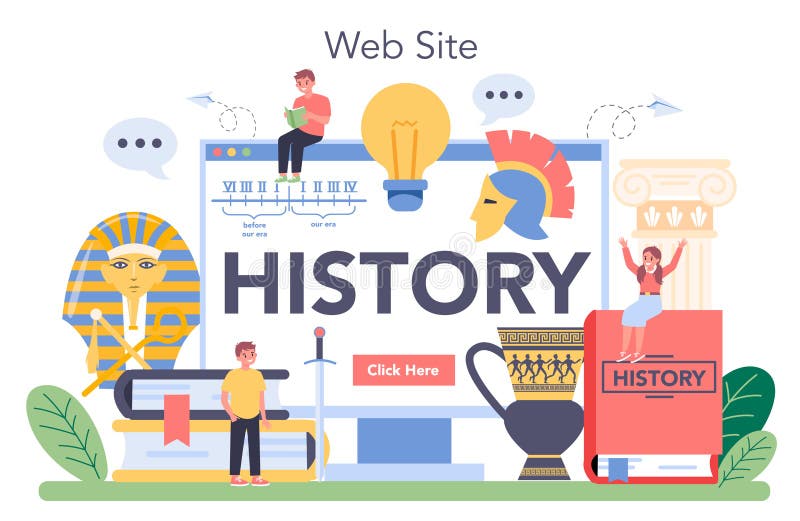 History Online Service or Platform. History School Subject Stock Vector ...