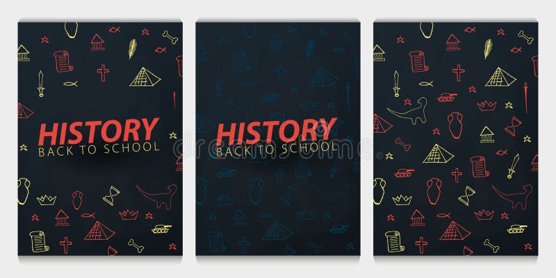 History School Subject with Hand-draw Doodles. Education Banner. Vector ...