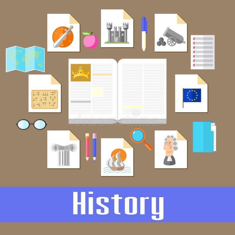 Education books - history stock illustration. Illustration of idea ...