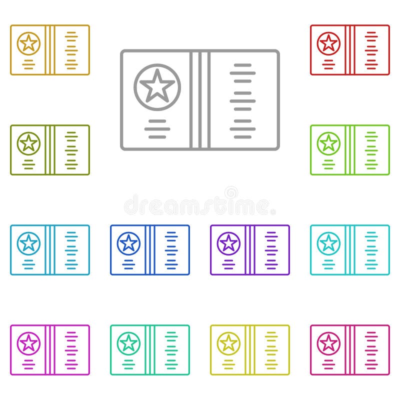 History, Spell Multi Color Icon. Simple Thin Line, Outline Vector of ...