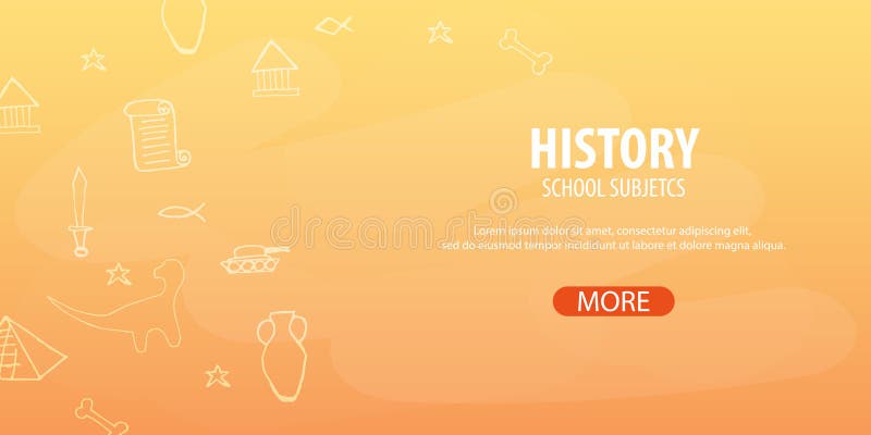 History Subject. Back To School Background. Education Banner. Stock ...