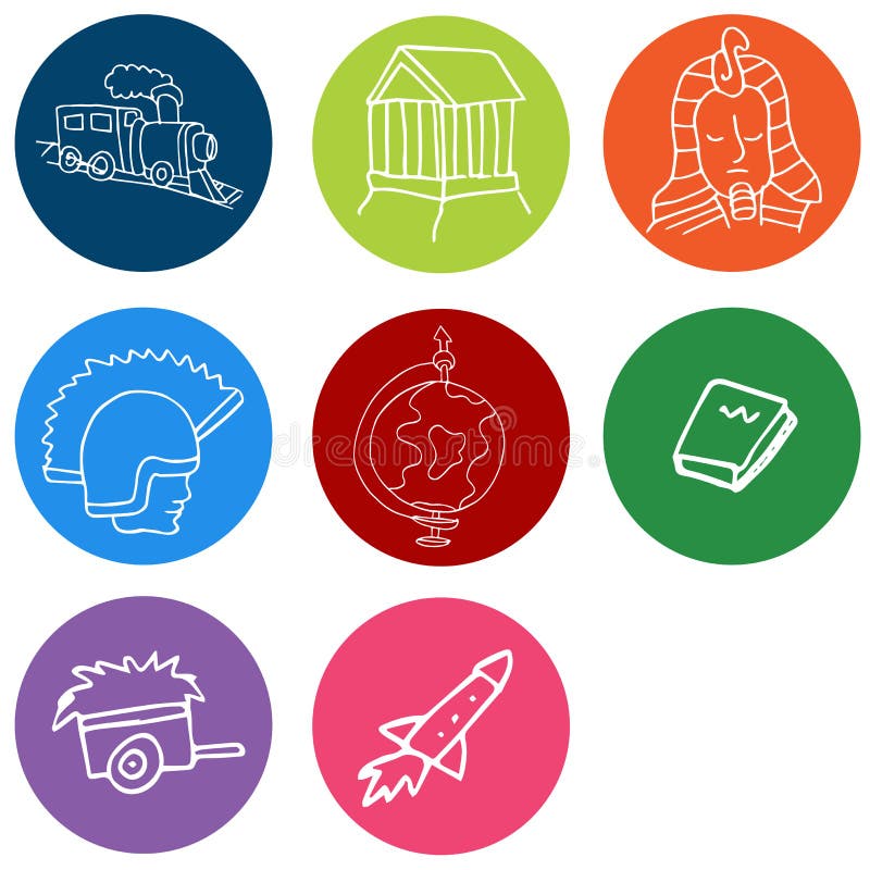 History Symbols stock vector. Illustration of black, symbol - 41425451