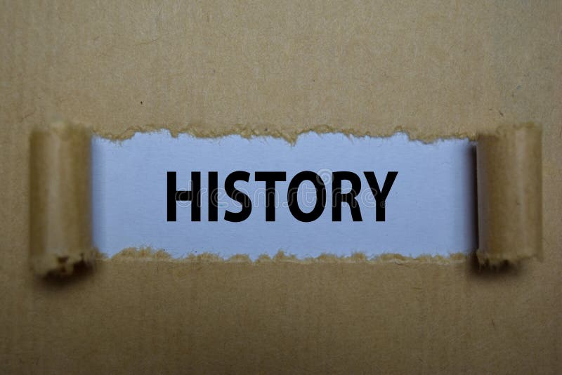 History Text Written in Torn Paper. Medical Concept Stock Image - Image ...