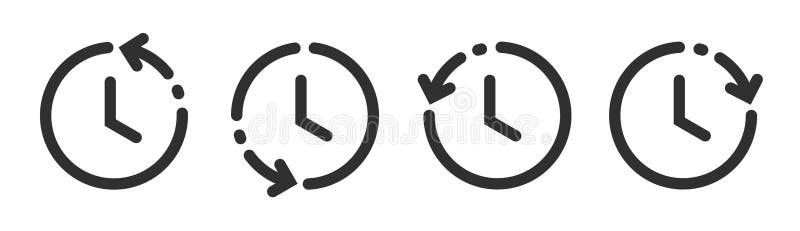 History Time Back Clock Icon Vector Simple Graphic Ui Element ...
