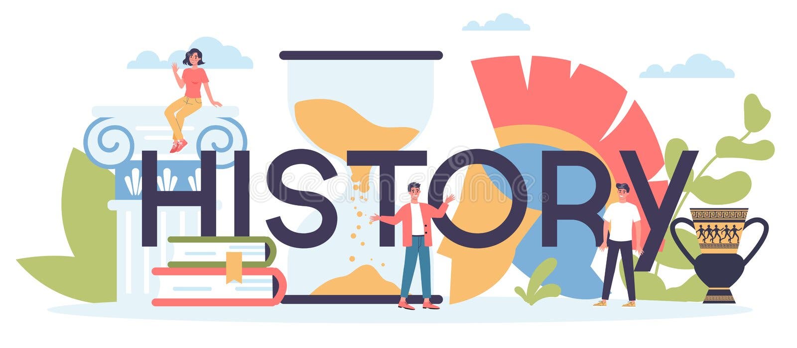 History Typographic Header. History School Subject, Knowledge Stock ...