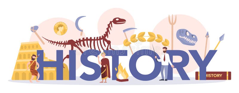 History Typographic Header Concept. History School Subject Stock Vector ...