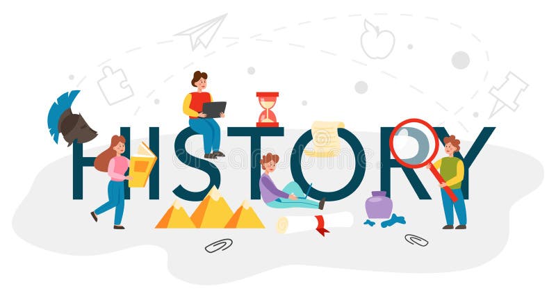 History Typographic Header. History School Subject Stock Vector ...