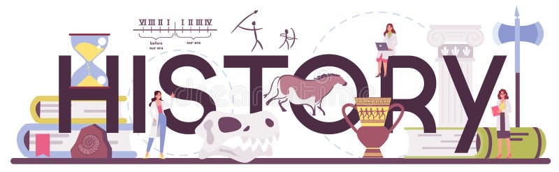 History Typographic Header Concept. History School Subject Stock Vector ...