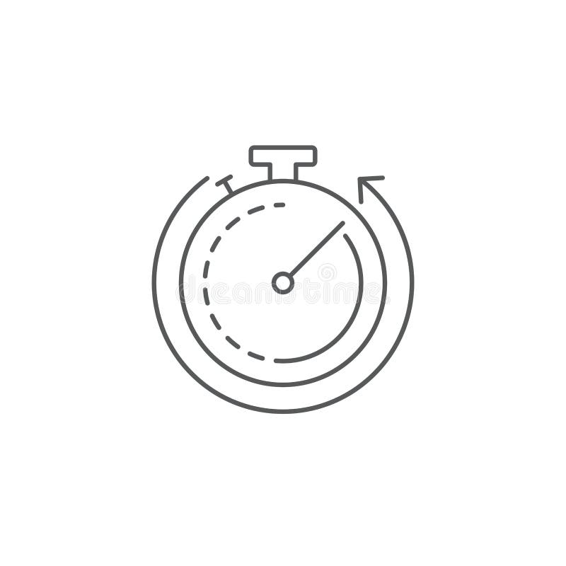 Time Back Symbol Vector Icon Isolated on White Background Stock Vector ...