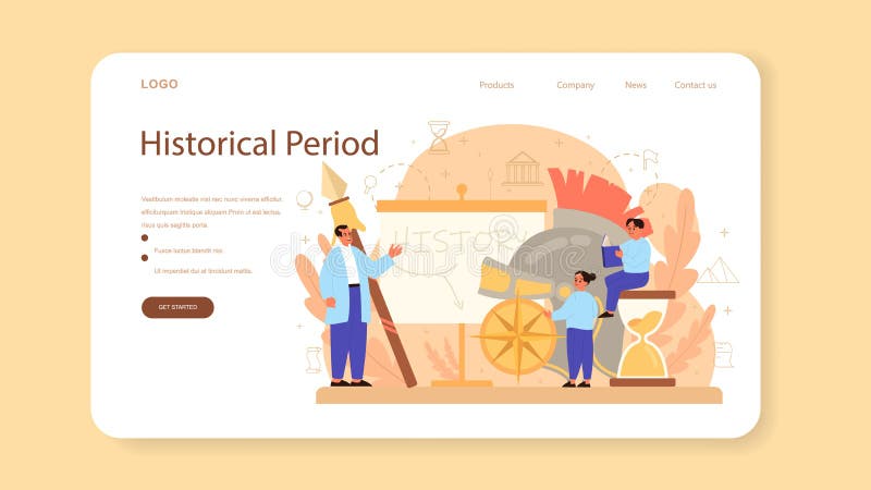 History Web Banner or Landing Page. History School Subject Stock Vector ...
