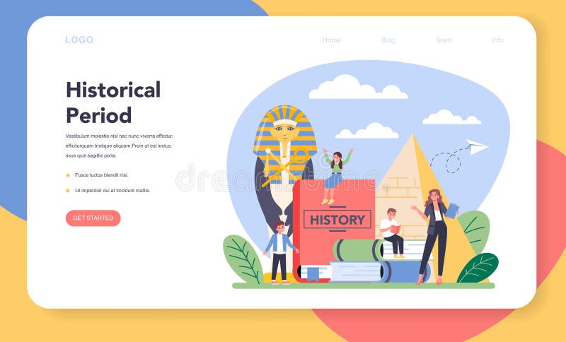 History Web Banner or Landing Page. History School Subject Stock Vector ...