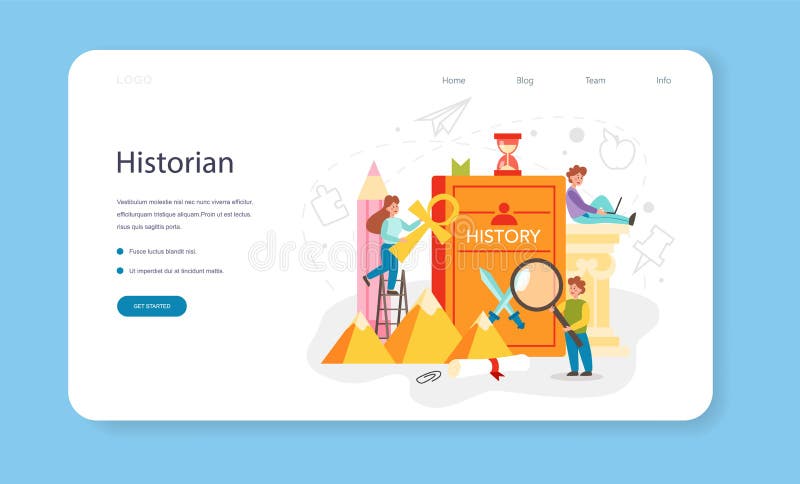History Web Banner or Landing Page. History School Subject Stock Vector ...