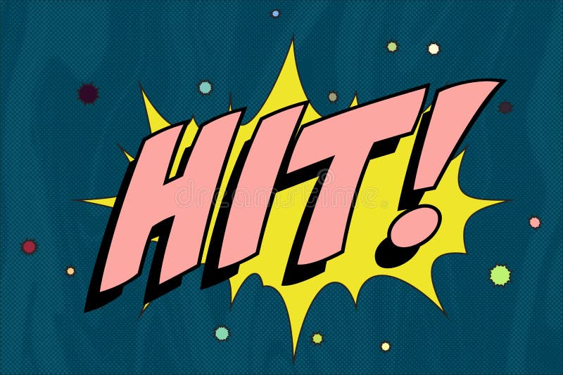 Hit Abstract Cartoon Frame Vector Background. Halftone Boom Stock ...