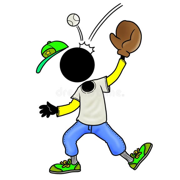 Hit by baseball stock illustration. Illustration of clip - 18074390