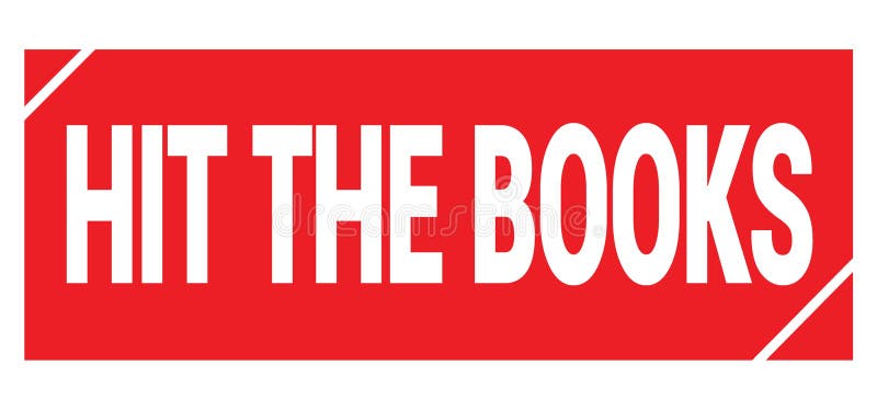 HIT the BOOKS Text Written on Red Stamp Sign Stock Illustration ...