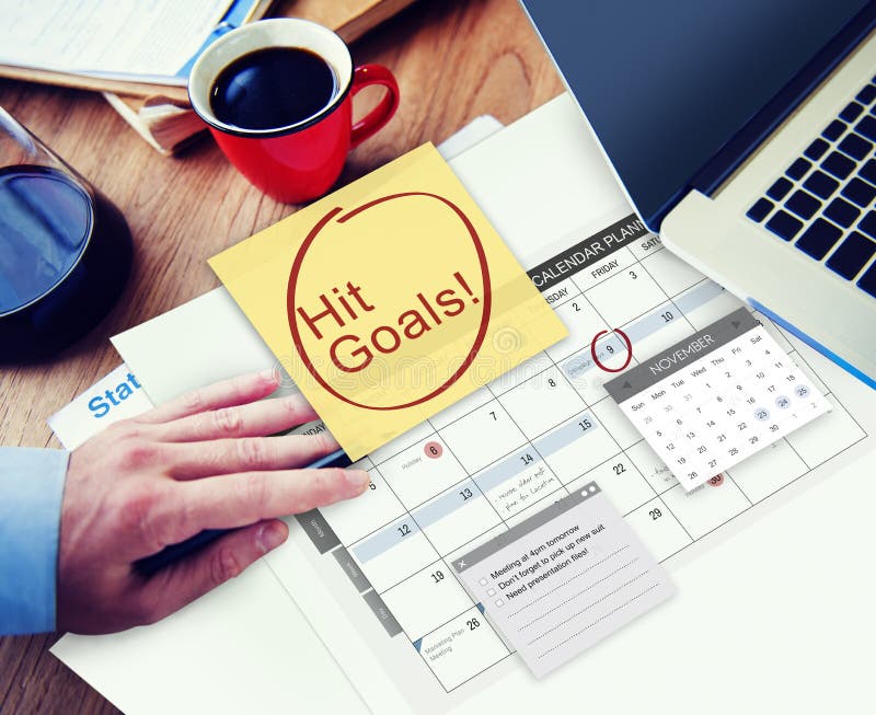 Hit Goals Mission Motivation Target Schedule Concept Stock Photo ...