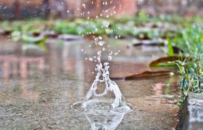 Hit the ground stock image. Image of rainy, diamon, droplets - 42255583