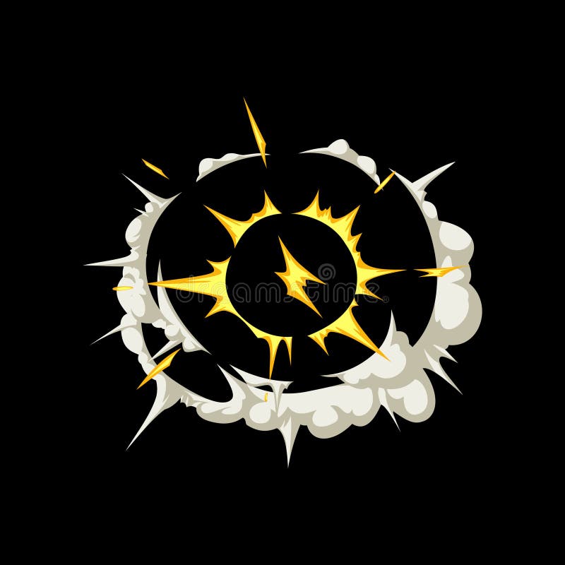 Hit Impact Smoke Cartoon Effect Stock Vector - Illustration of ...