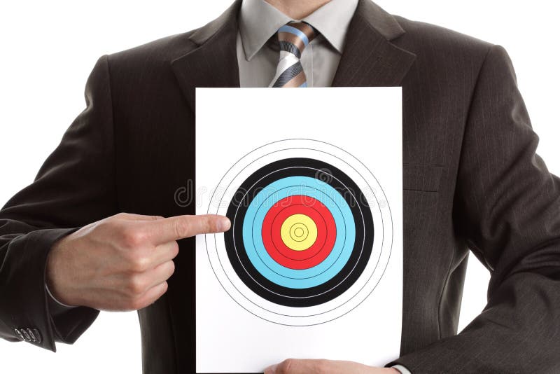Target with Bullet about To Score a Direct Hit Stock Image - Image of ...