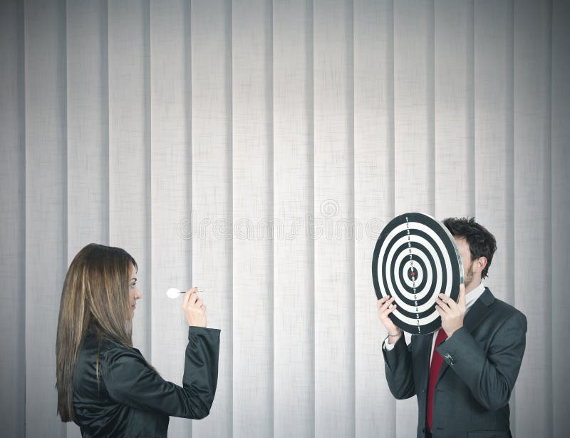 Hit the target stock photo. Image of accurate, businesswoman - 26312882