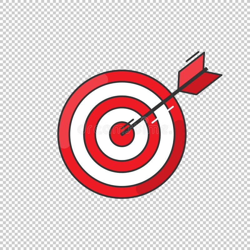 Hit the Target Cartoon Flat Vector Illustration EPS 10 Stock Vector ...