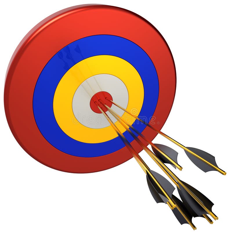 Hit a target (Hi-Res) stock illustration. Illustration of aspirations ...